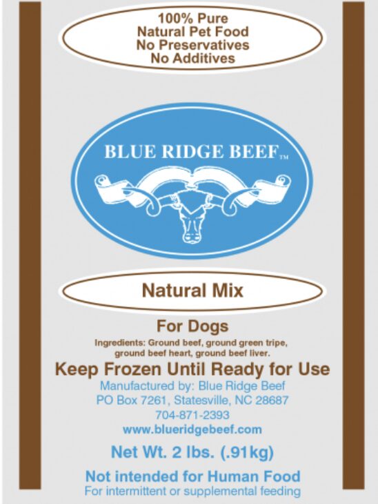 Blue Ridge Beef Issues a Recall of Its Natural Mix Dog Food Due to ...